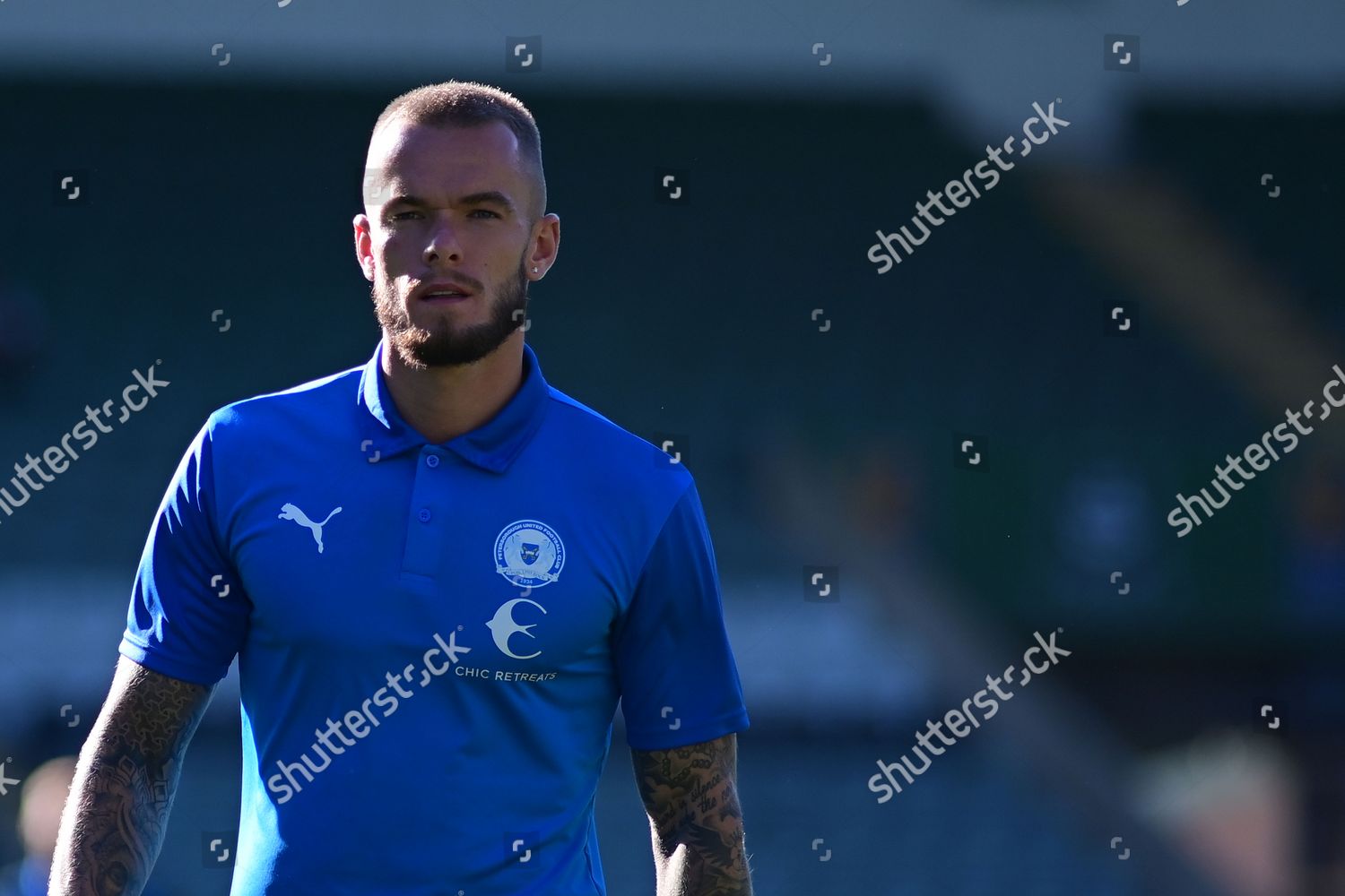 Peterborough United Players Arrive Before Efl Editorial Stock Photo ...