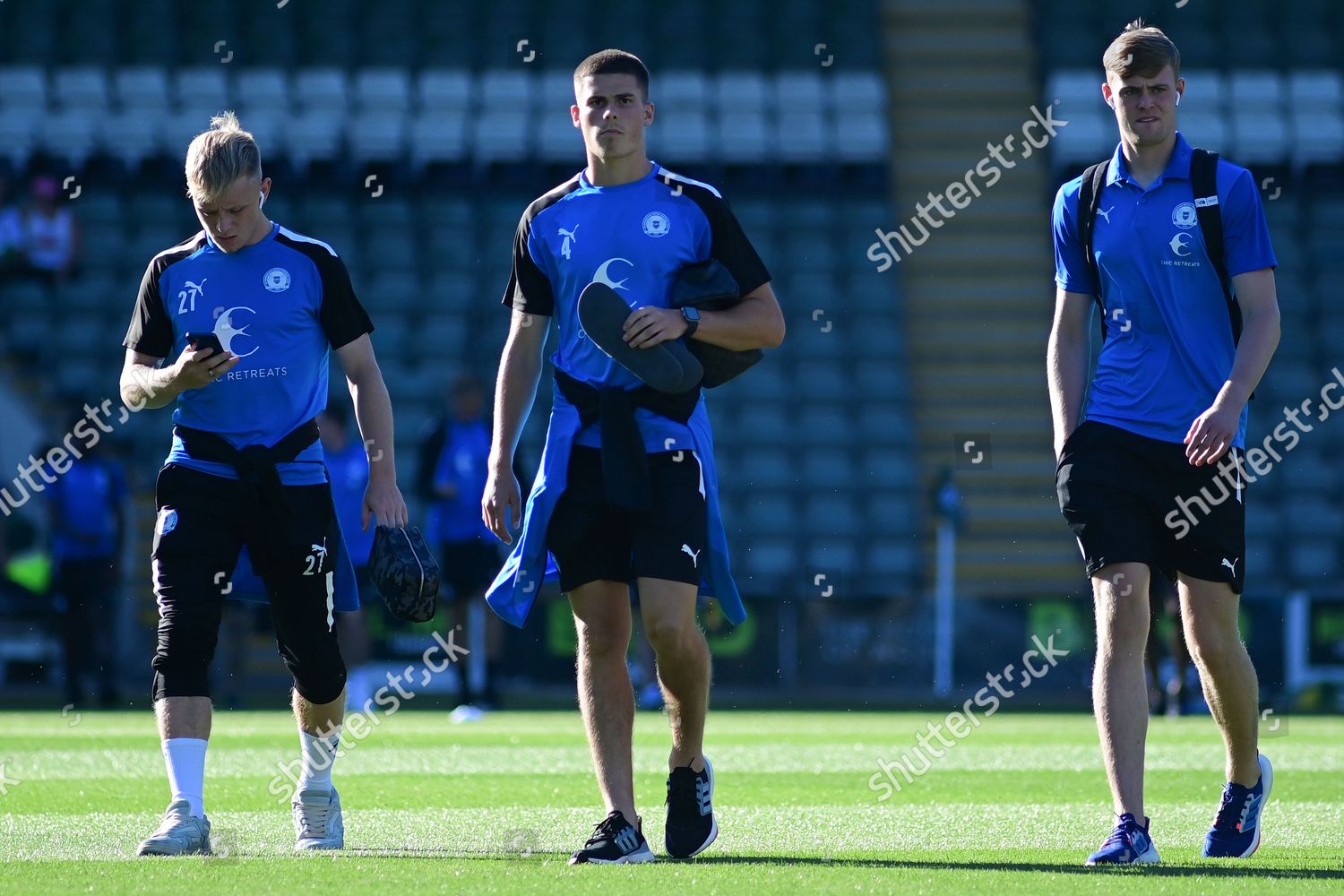Peterborough United Players Arrive Before Efl Editorial Stock Photo ...