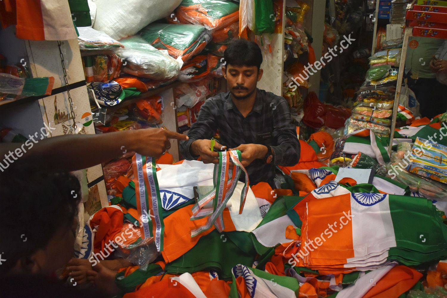 People Buying Indian National Flags Celebrate Editorial Stock Photo ...