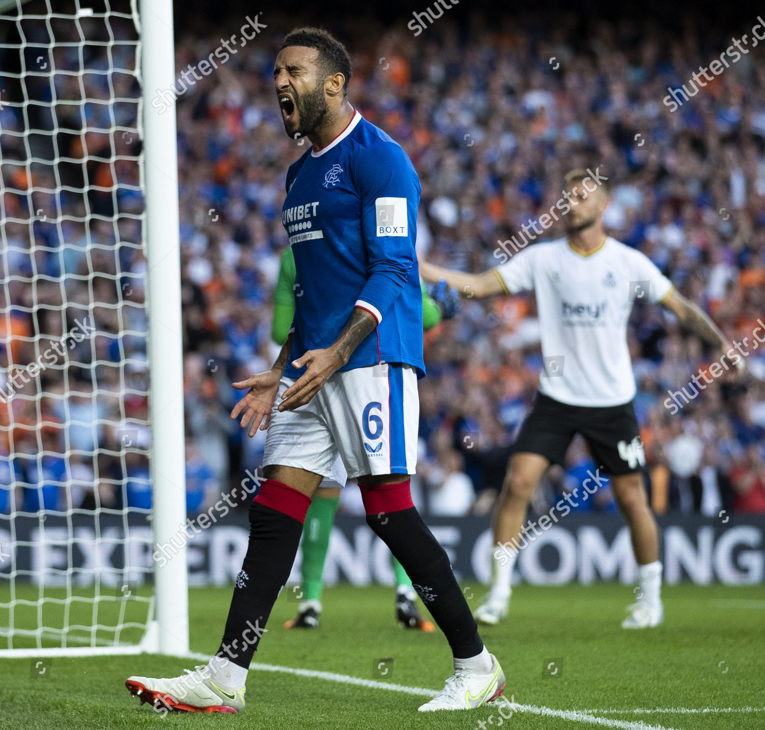 Connor Goldson Rangers Reacts During Champions Editorial Stock Photo ...