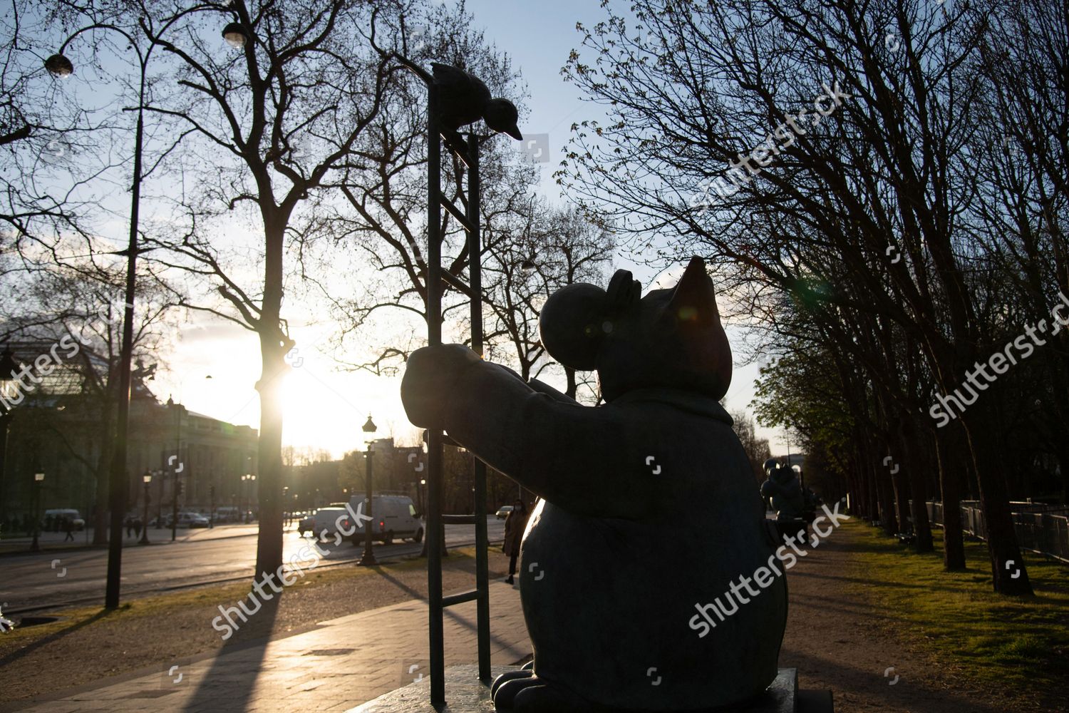 Sculptures Le Chat Cat By Artist Editorial Stock Photo - Stock Image ...