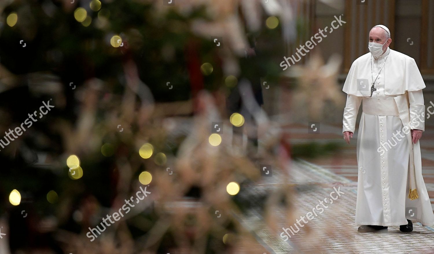 Pope Francis Wearing Face Mask Looks Editorial Stock Photo - Stock ...