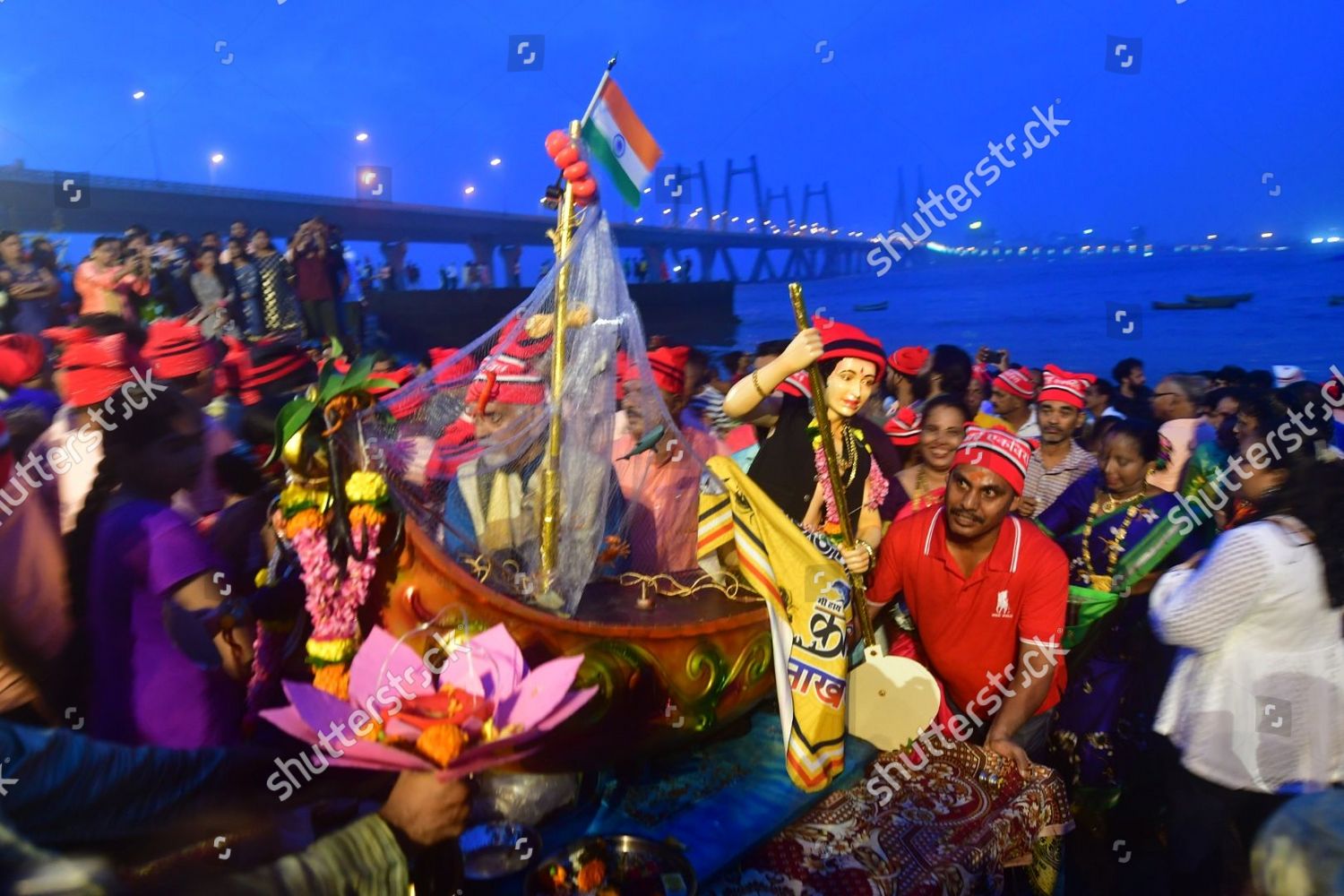 Members Fishing Koli Community Celebrate Narali Editorial Stock Photo ...
