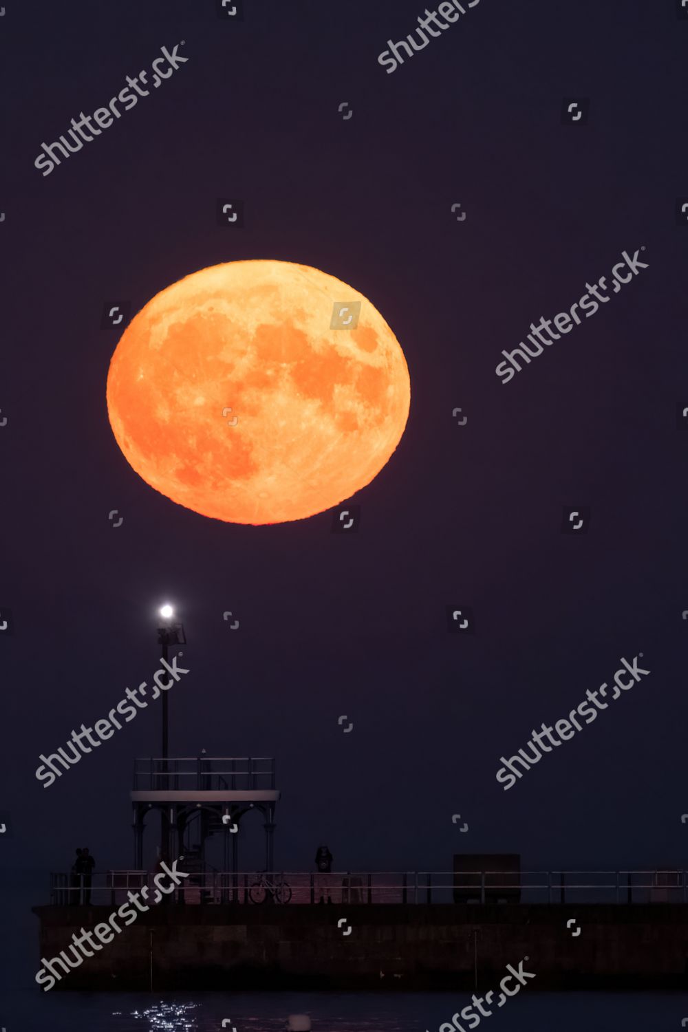 Full Sturgeon Supermoon Rises Through Summer Editorial Stock Photo - Stock Image | Shutterstock