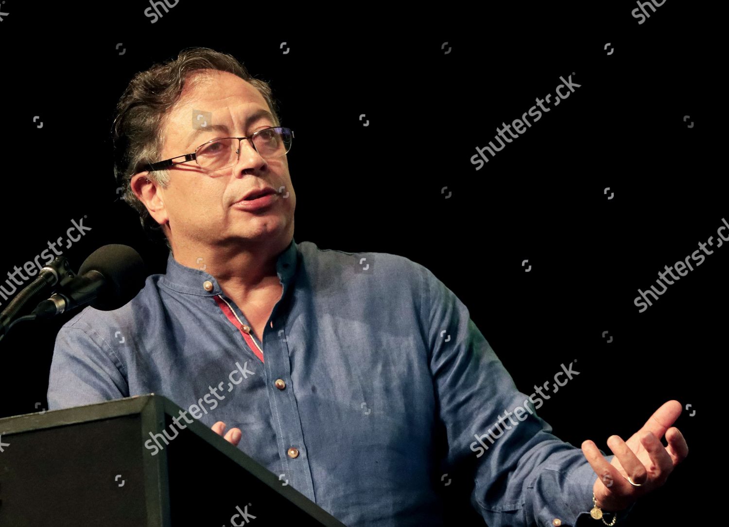 Colombias President Gustavo Petro Speaks During Editorial Stock Photo ...