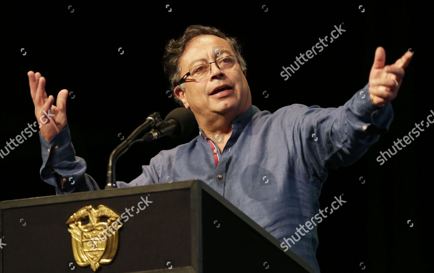 Colombias President Gustavo Petro Speaks During Editorial Stock Photo ...