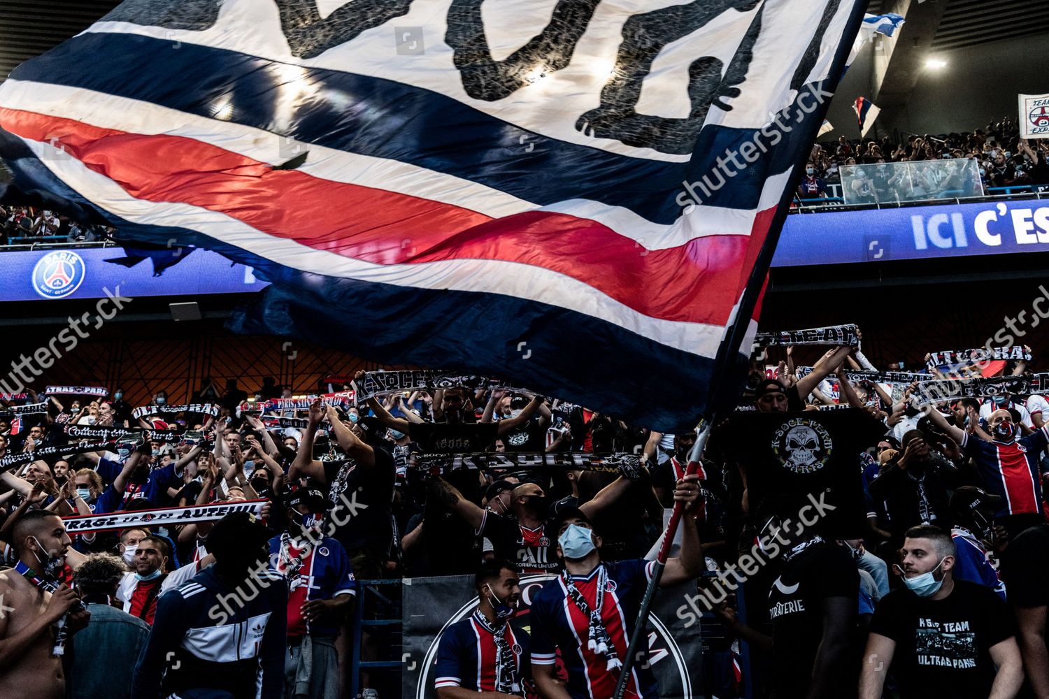 Paris Saintgermain Psg Supporters Cheer Their Editorial Stock Photo ...