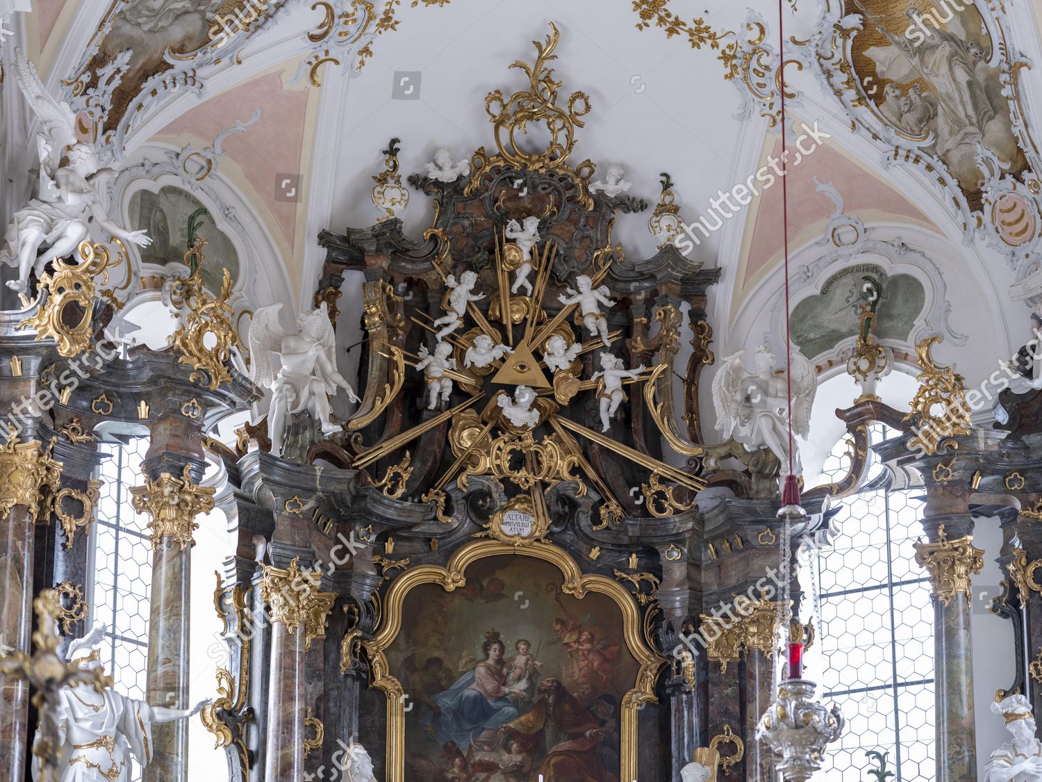 Rococo Church St Ulrich High Altar Editorial Stock Photo - Stock Image ...