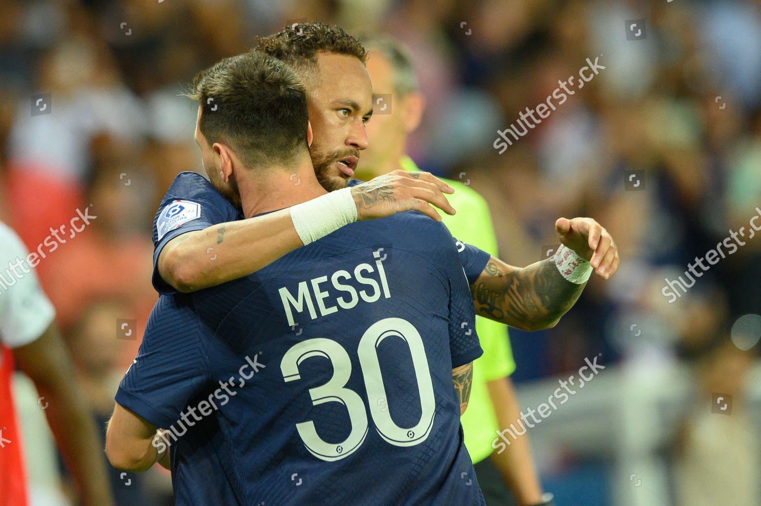 Neymar Jr Lionel Messi During French Editorial Stock Photo - Stock ...
