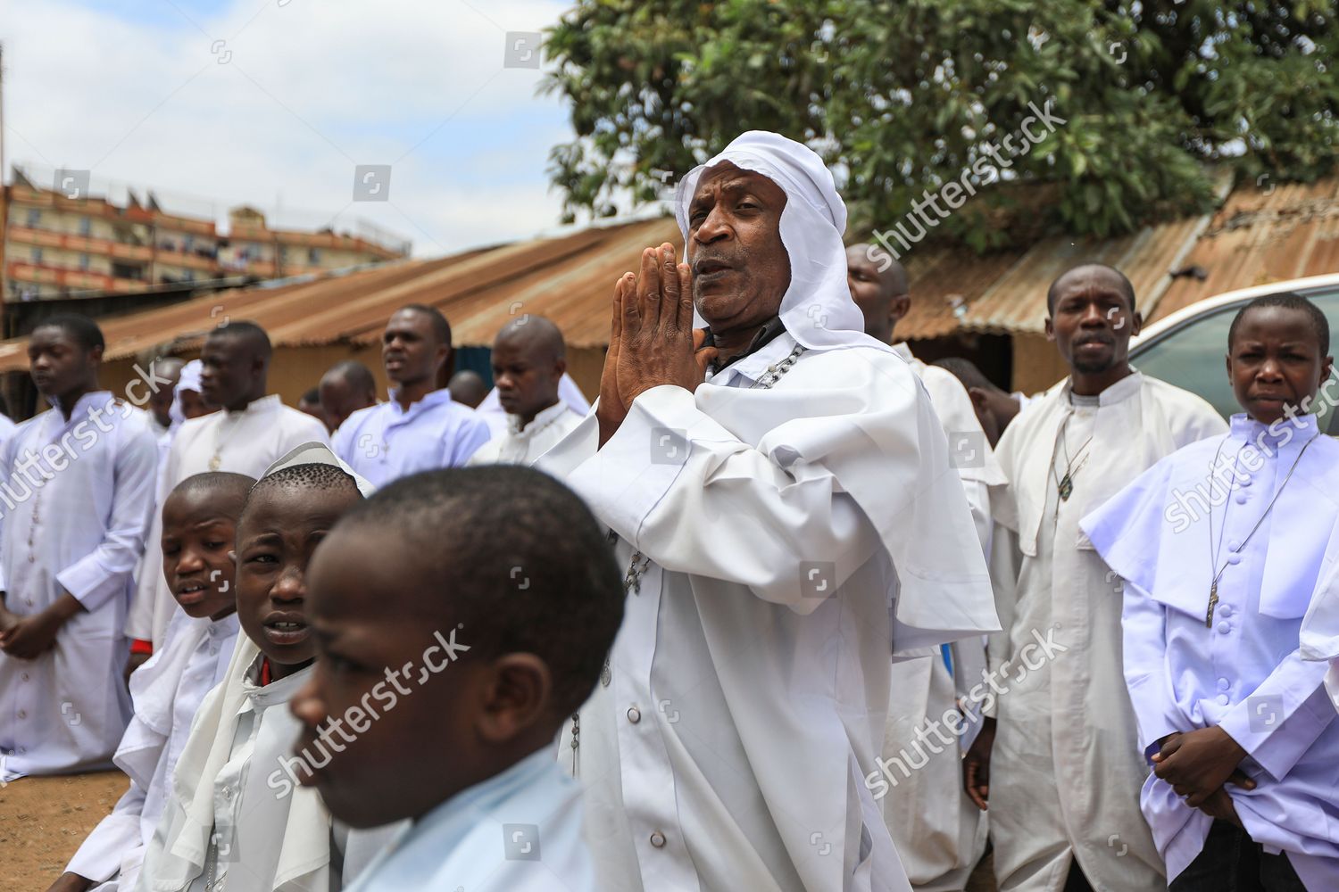 Worshippers Legio Maria Pray Together Church Editorial Stock Photo ...