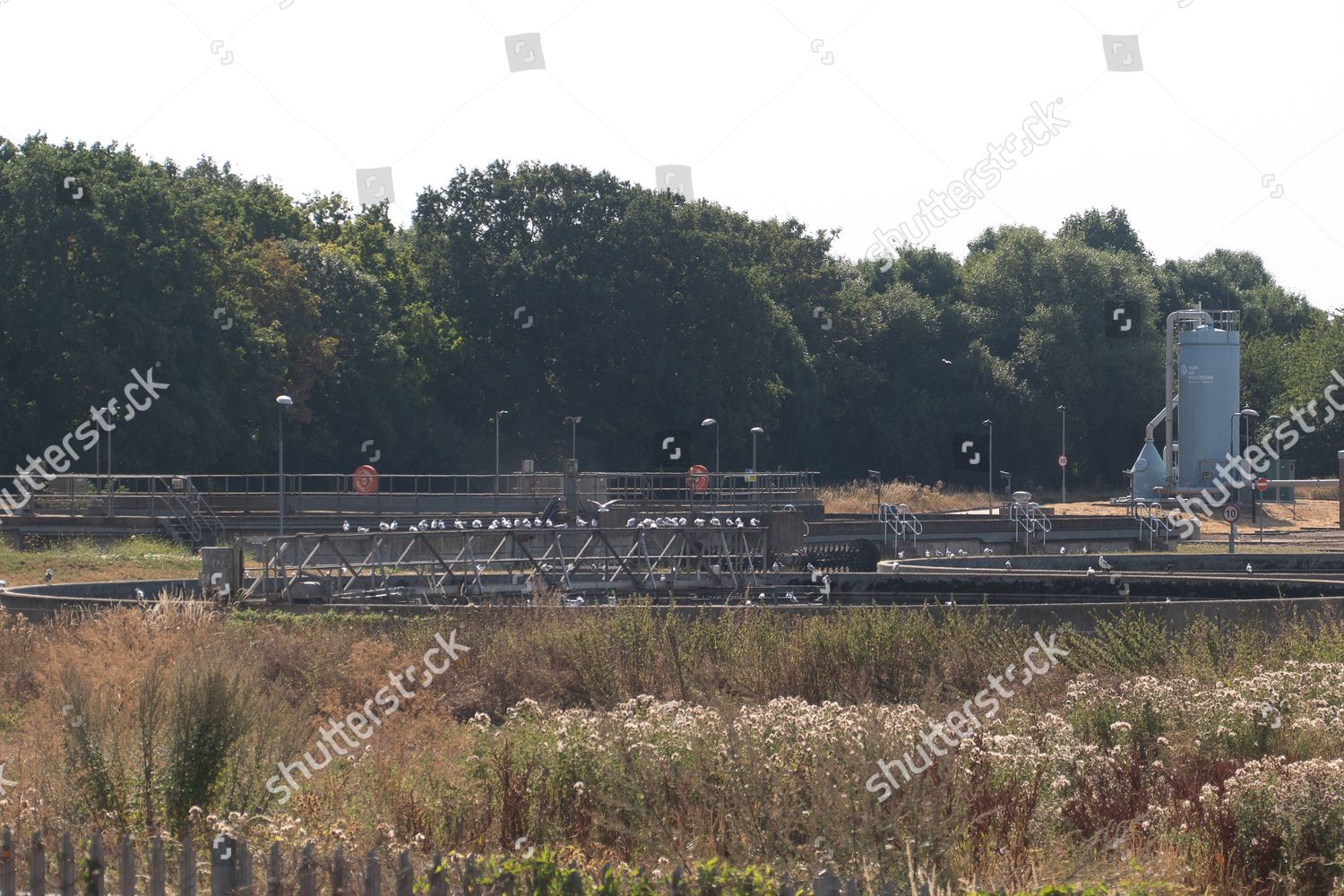 Thames Water Waste Water Treatment Works Editorial Stock Photo - Stock ...