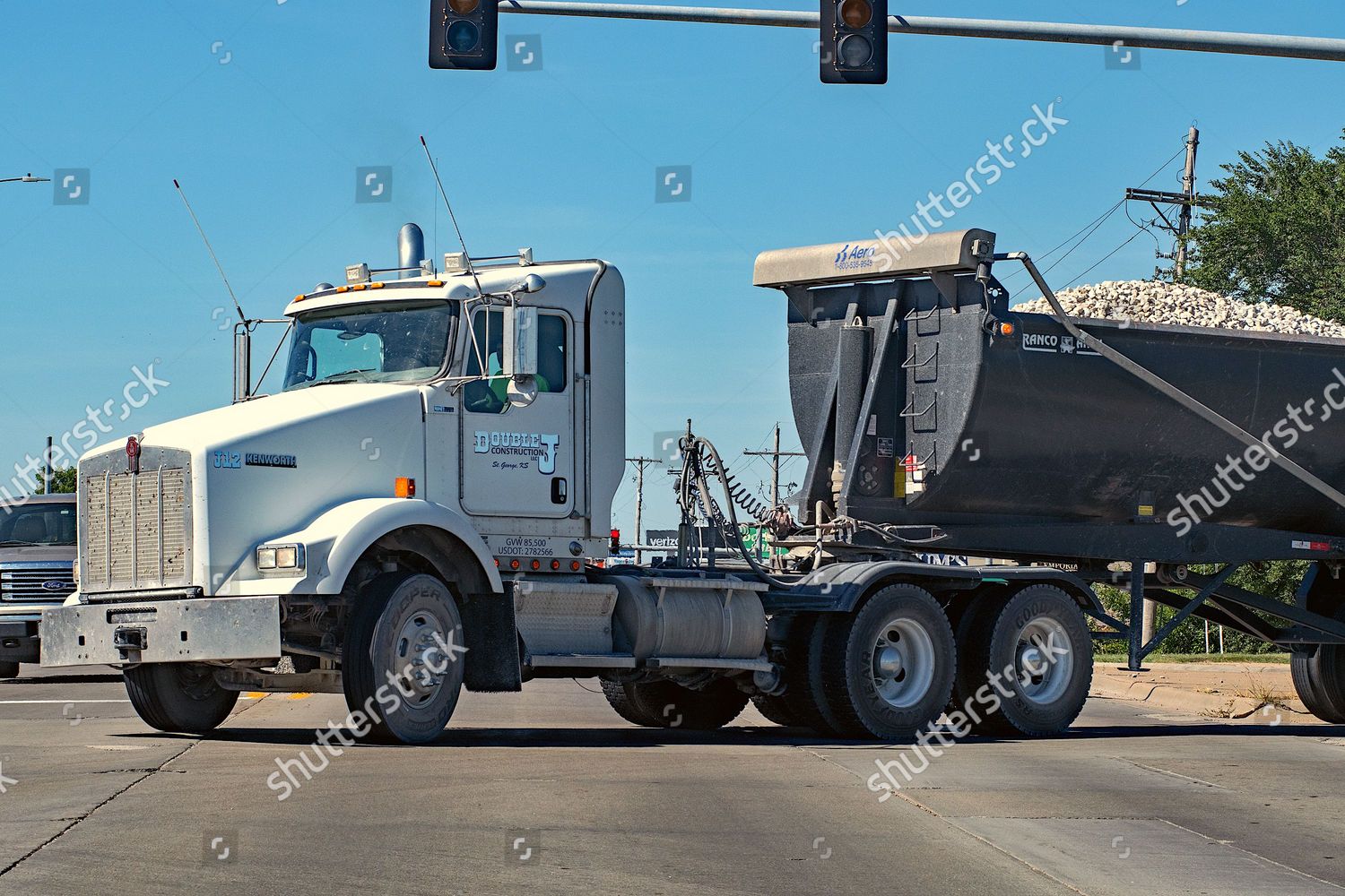 Truck Hauling Load Gravel Construction Site Editorial Stock Photo ...