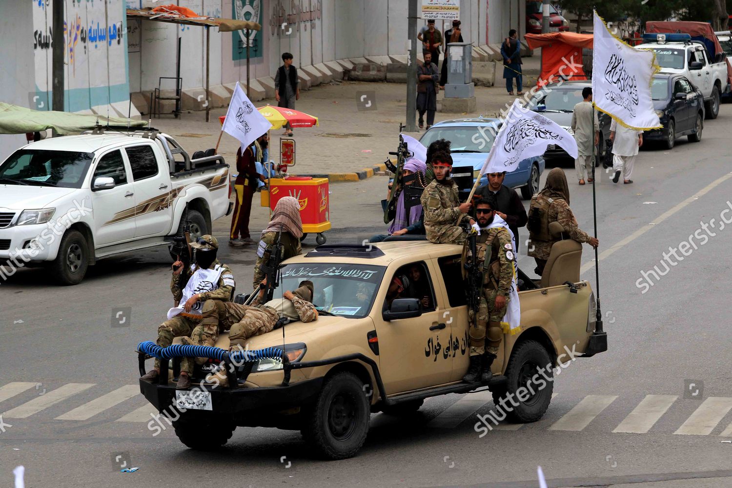 Taliban Their Supporters Gather Near Building Editorial Stock Photo ...