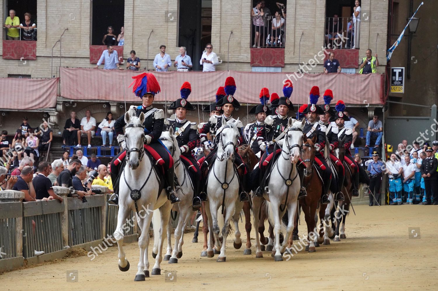 Italian Carabinieri Perform Before Suspension Horse Editorial Stock ...