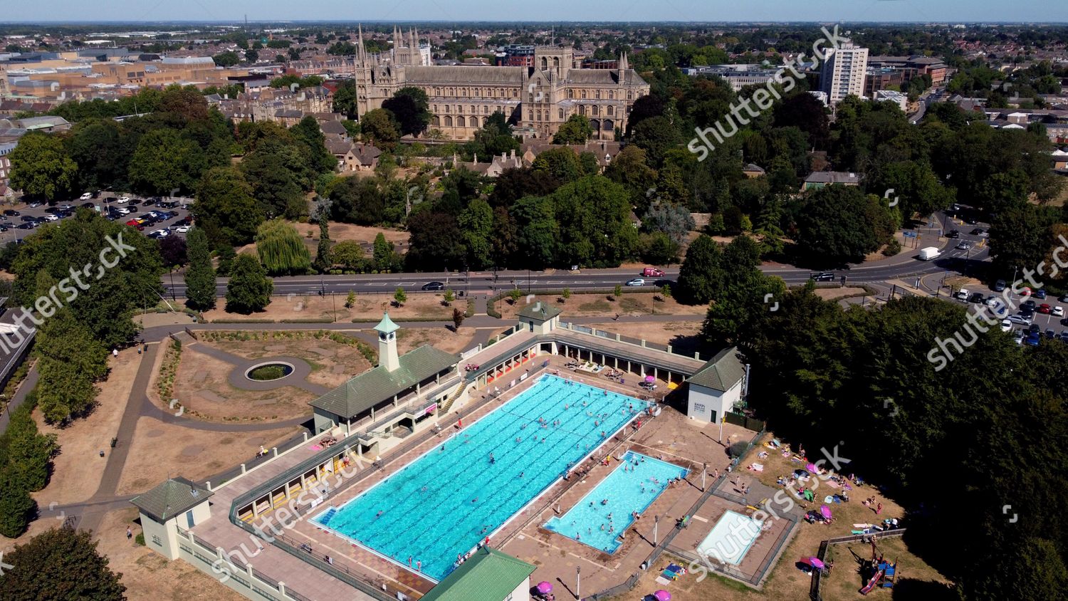 Peterborough Lido Outdoor Swimming Pool Looks Editorial Stock Photo ...