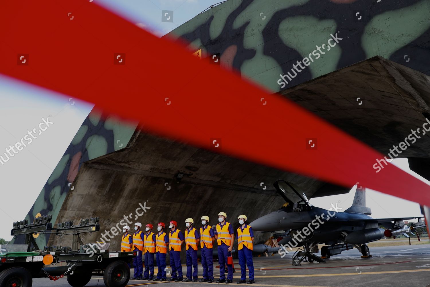 Taiwanese Air Force Personnel Stand Front Editorial Stock Photo - Stock ...