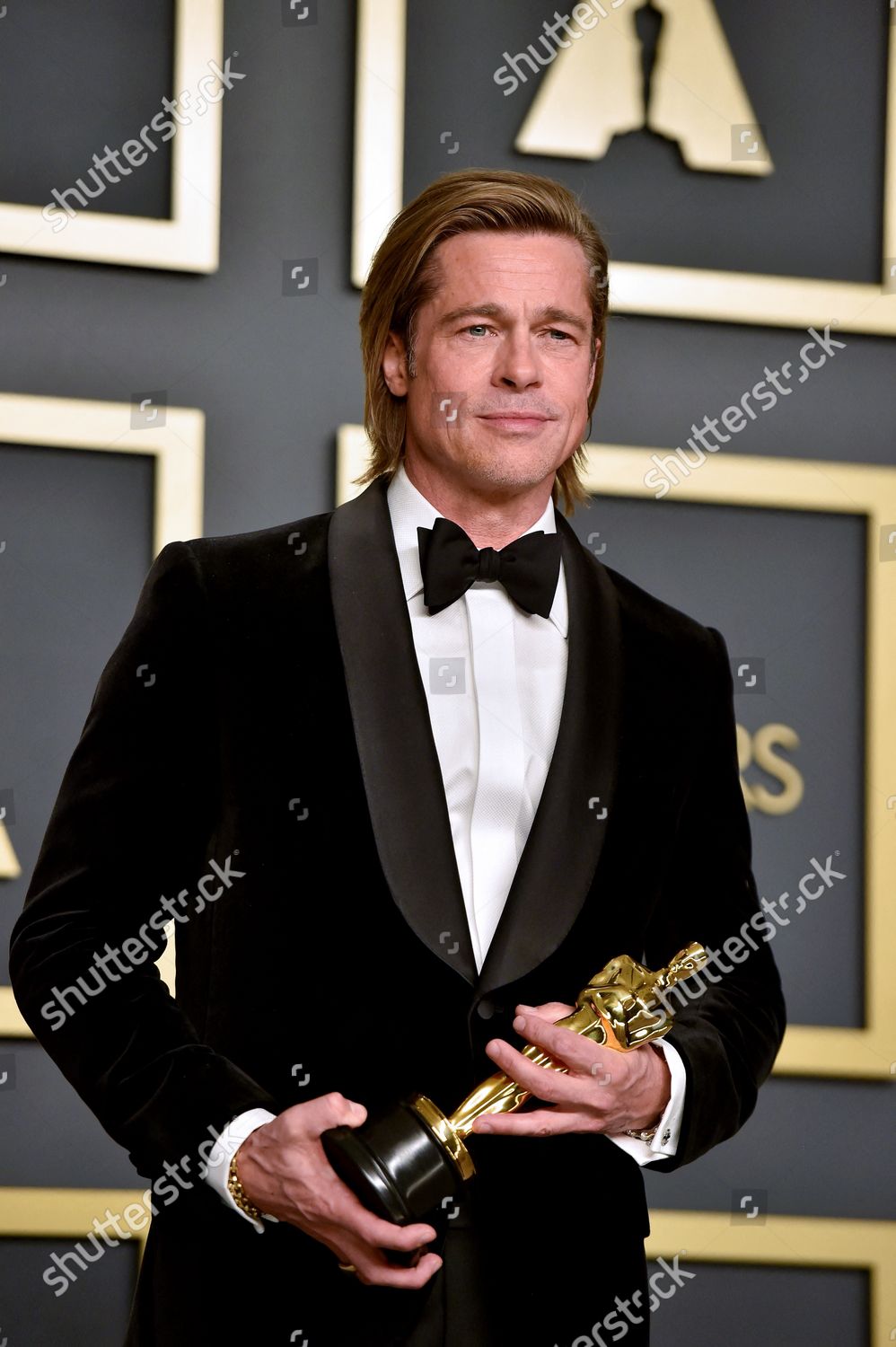 Brad Pitt Winner Best Actor Supporting Editorial Stock Photo - Stock ...