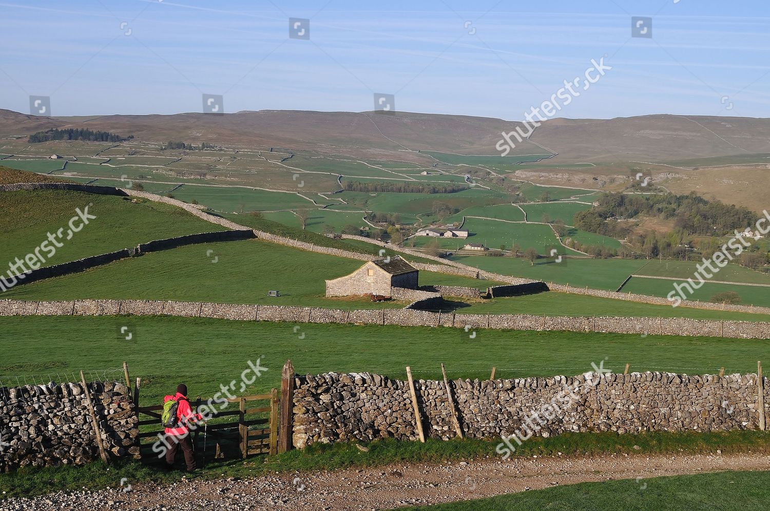 Walker Upper Wharfedale Yorkshire Dales National Editorial Stock Photo ...