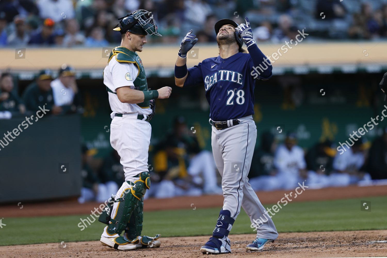 Seattle Mariners Eugenio Suarez R Looks Editorial Stock Photo - Stock ...