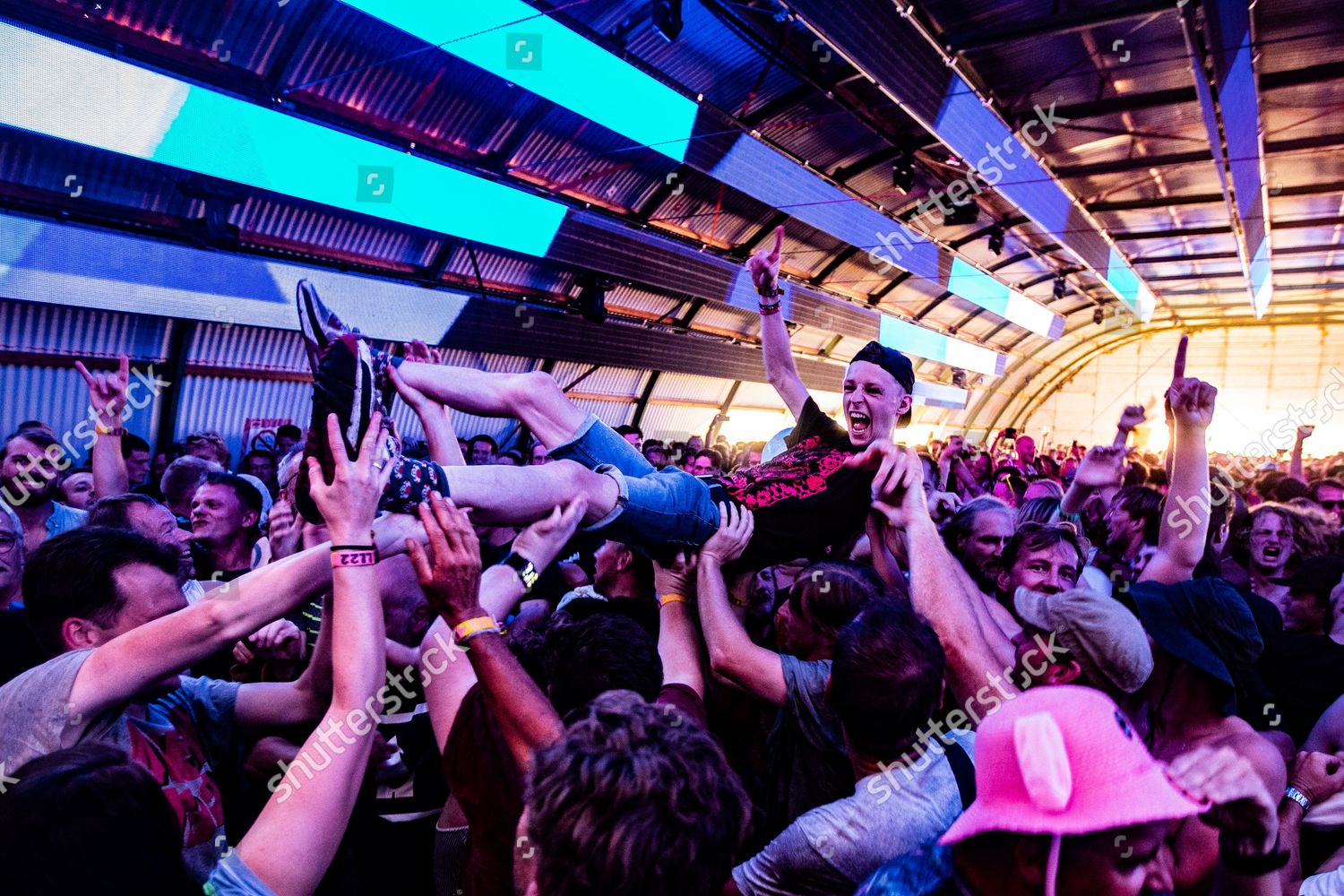 Crowdsurfer During Performance Punk Band Joe Editorial Stock Photo ...