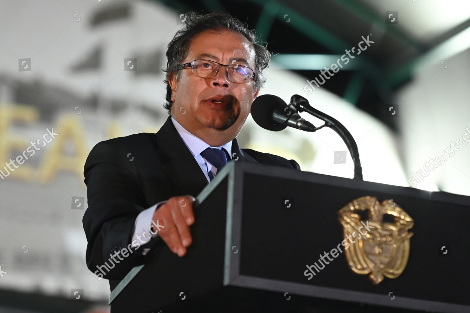 President Colombia Gustavo Petro Speaks During Editorial Stock Photo ...