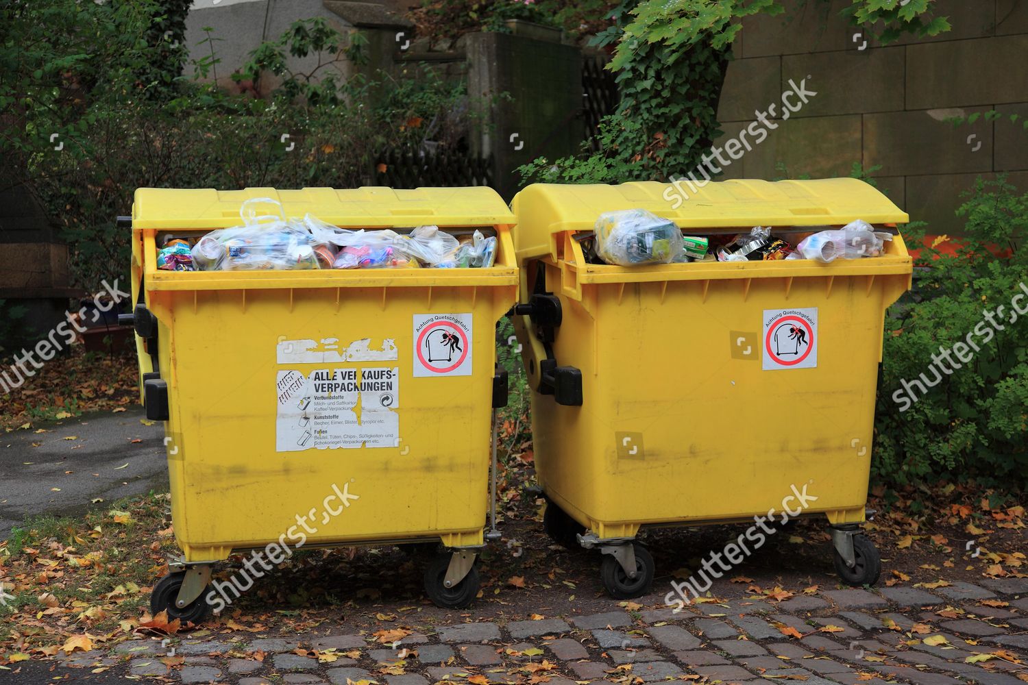 Waste Collection Yellow Waste Container Packaging Editorial Stock Photo ...