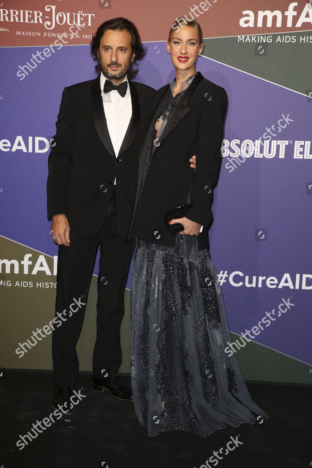 Eva Riccobono Matteo Ceccarini Attends Amfar Editorial Stock Photo ...