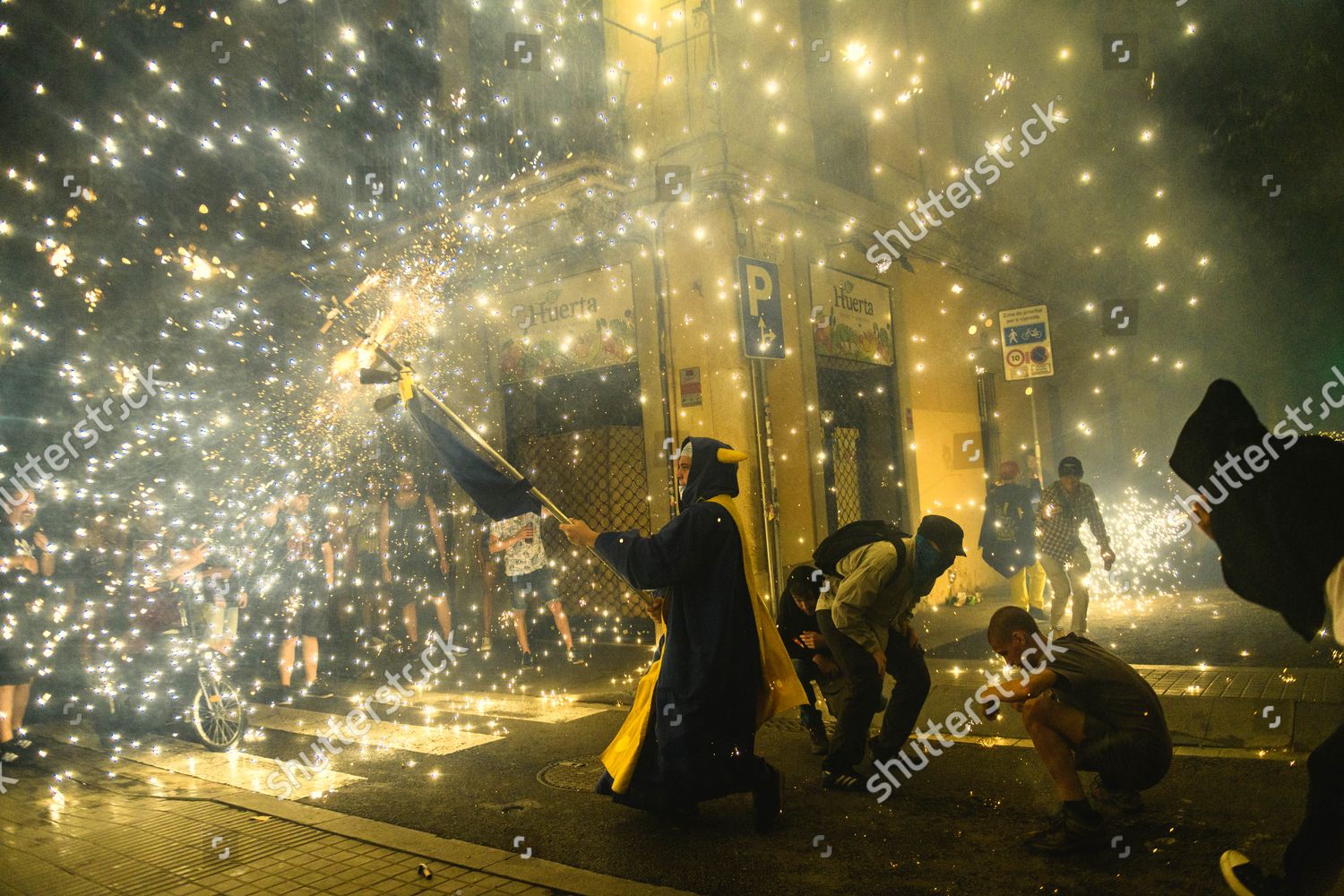 Fire Runners Devil Costumes Dance Traditional Editorial Stock Photo ...