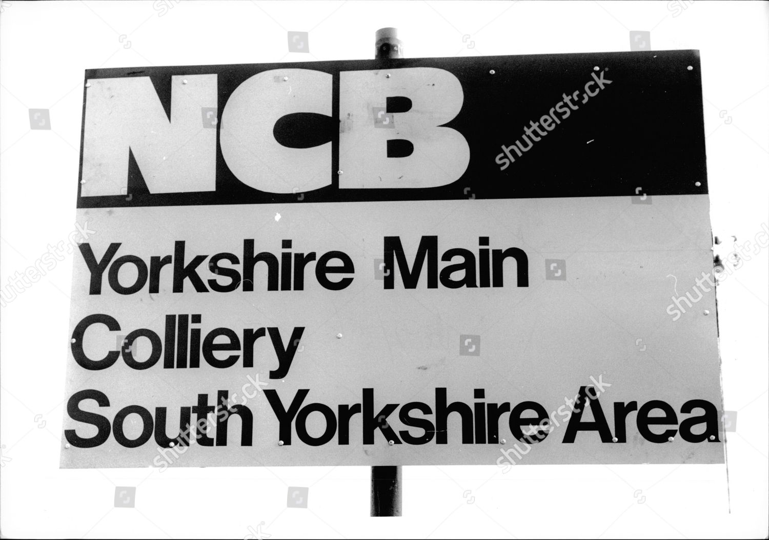 Sign Yorkshire Main Colliery South Yorkshire Editorial Stock Photo ...
