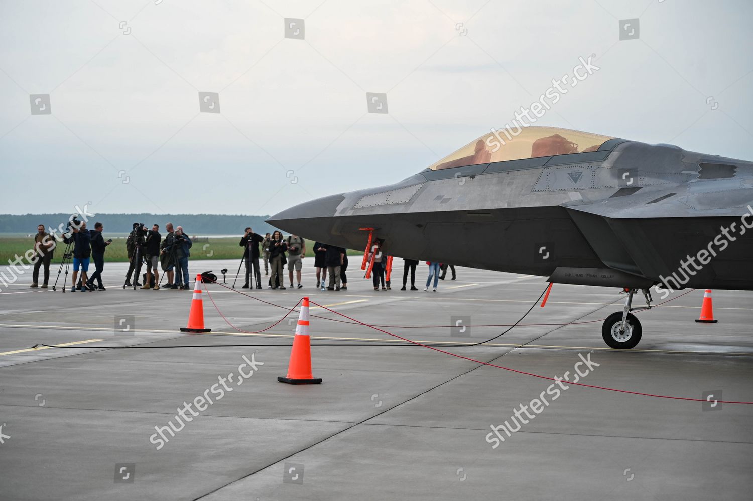 Lockheed Martin F22 Raptor Presented During Editorial Stock Photo ...