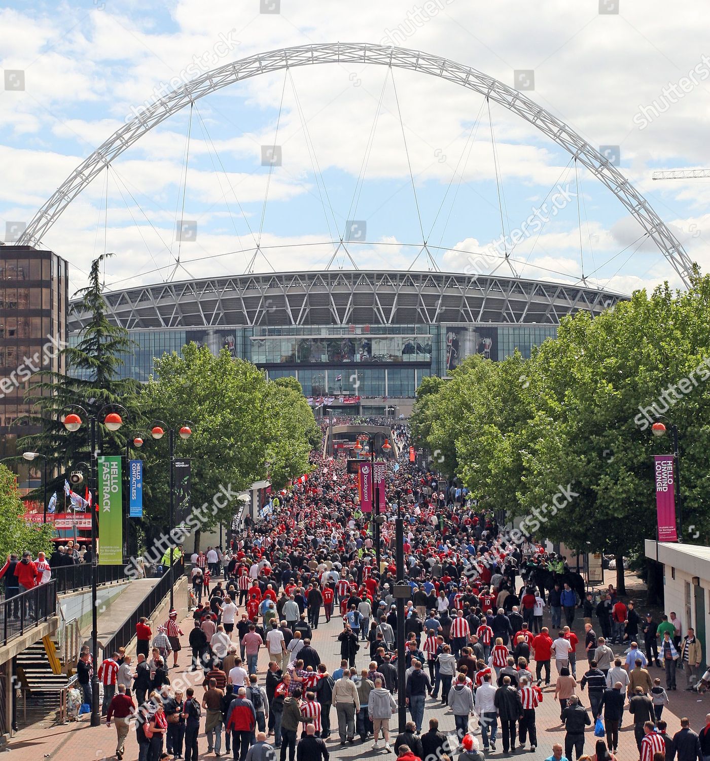 Fans Walking Down Wembley Way Editorial Stock Photo - Stock Image ...