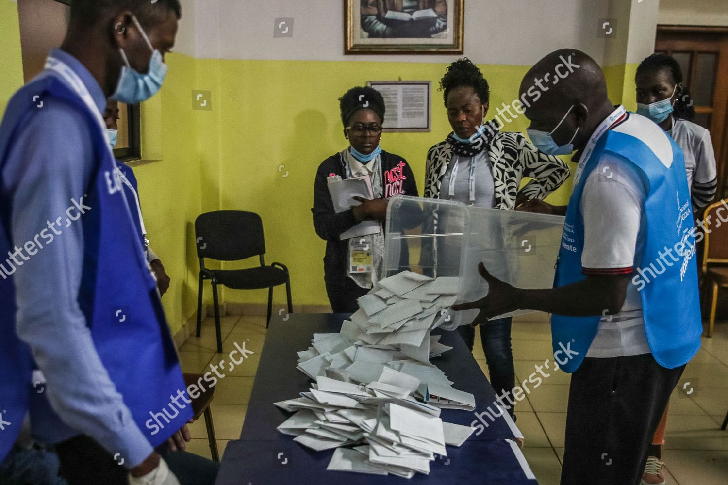 Election Officials Count Votes After Polls Editorial Stock Photo ...