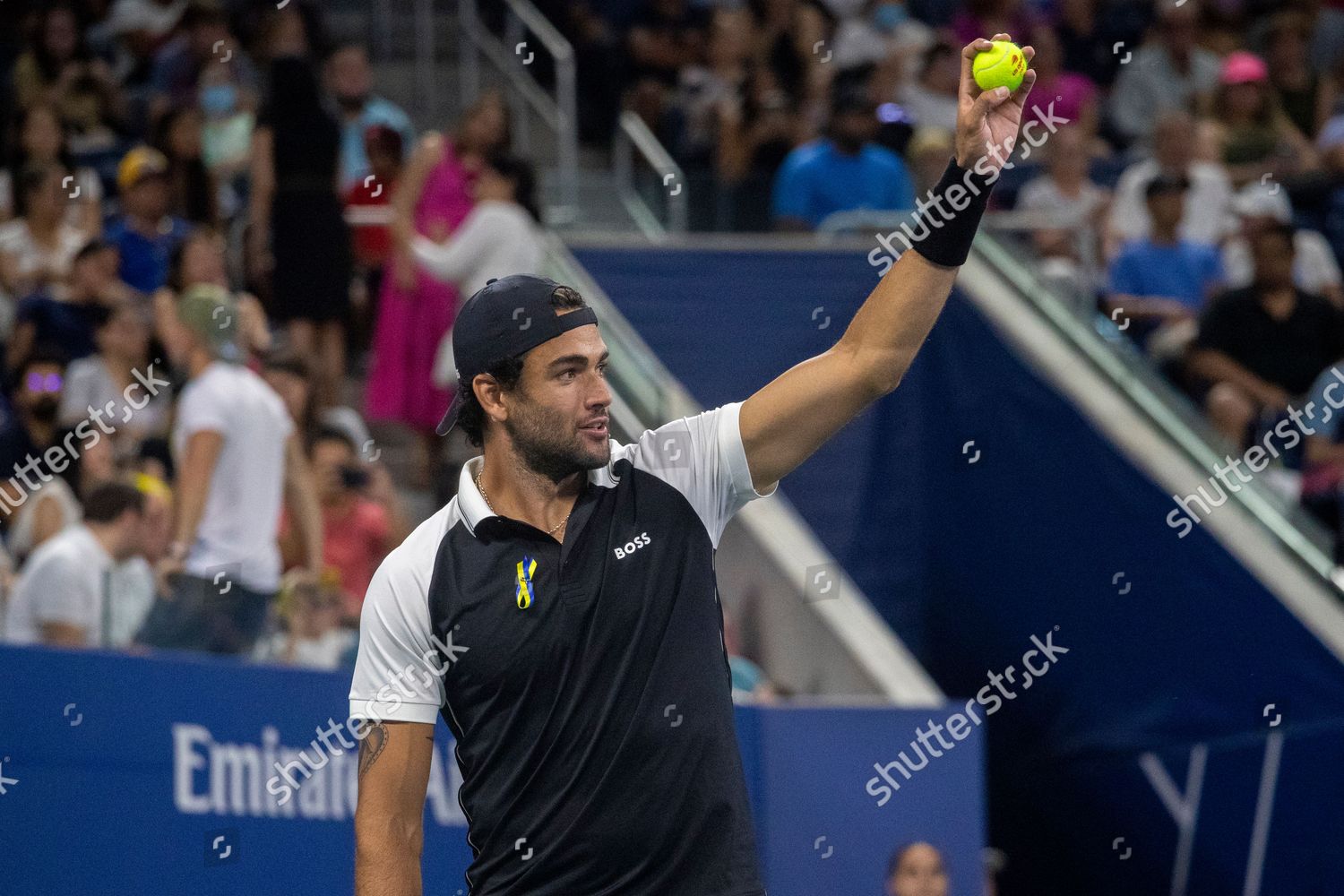 Matteo Berrettini Prepares Serve During Tennis Editorial Stock Photo - Stock Image | Shutterstock