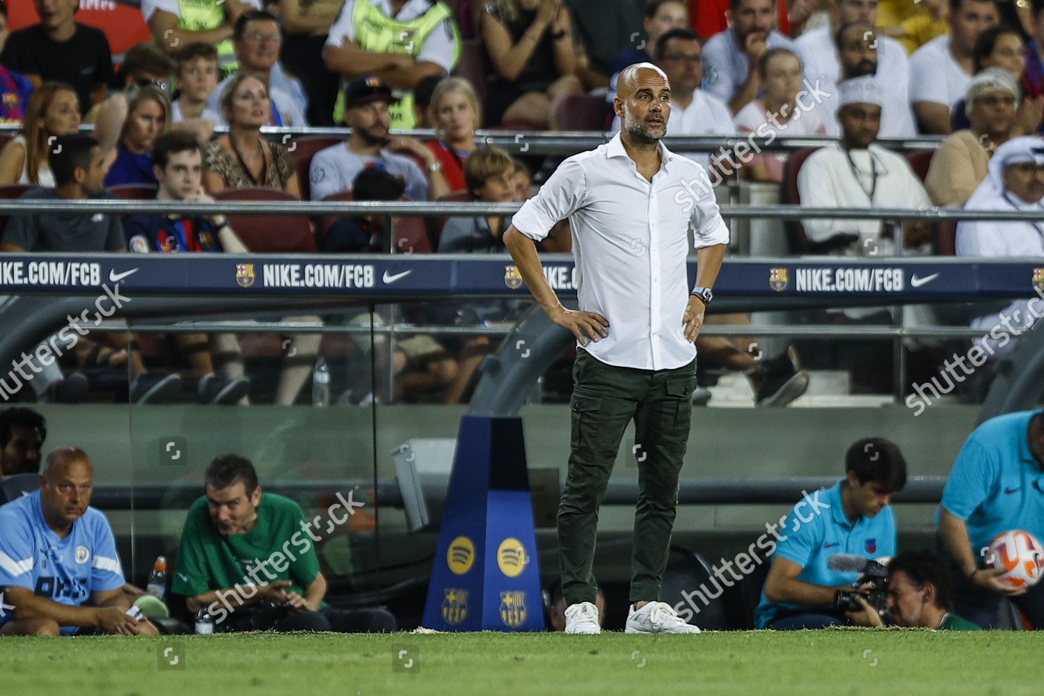 Pep Guardiola Coach Manchester City During Editorial Stock Photo ...
