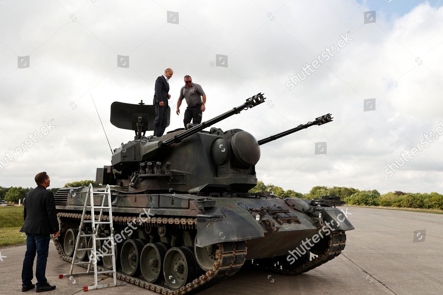 German Chancellor Olaf Scholz Enters Antiaircraft Editorial Stock Photo - Stock Image | Shutterstock