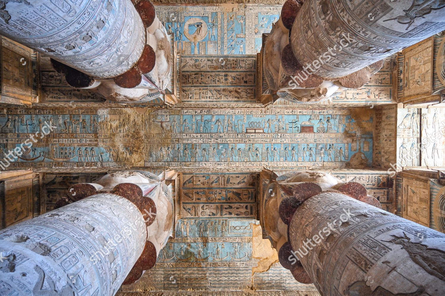 Columns Hall Ceiling Large Vestibule Pronaos Editorial Stock Photo ...