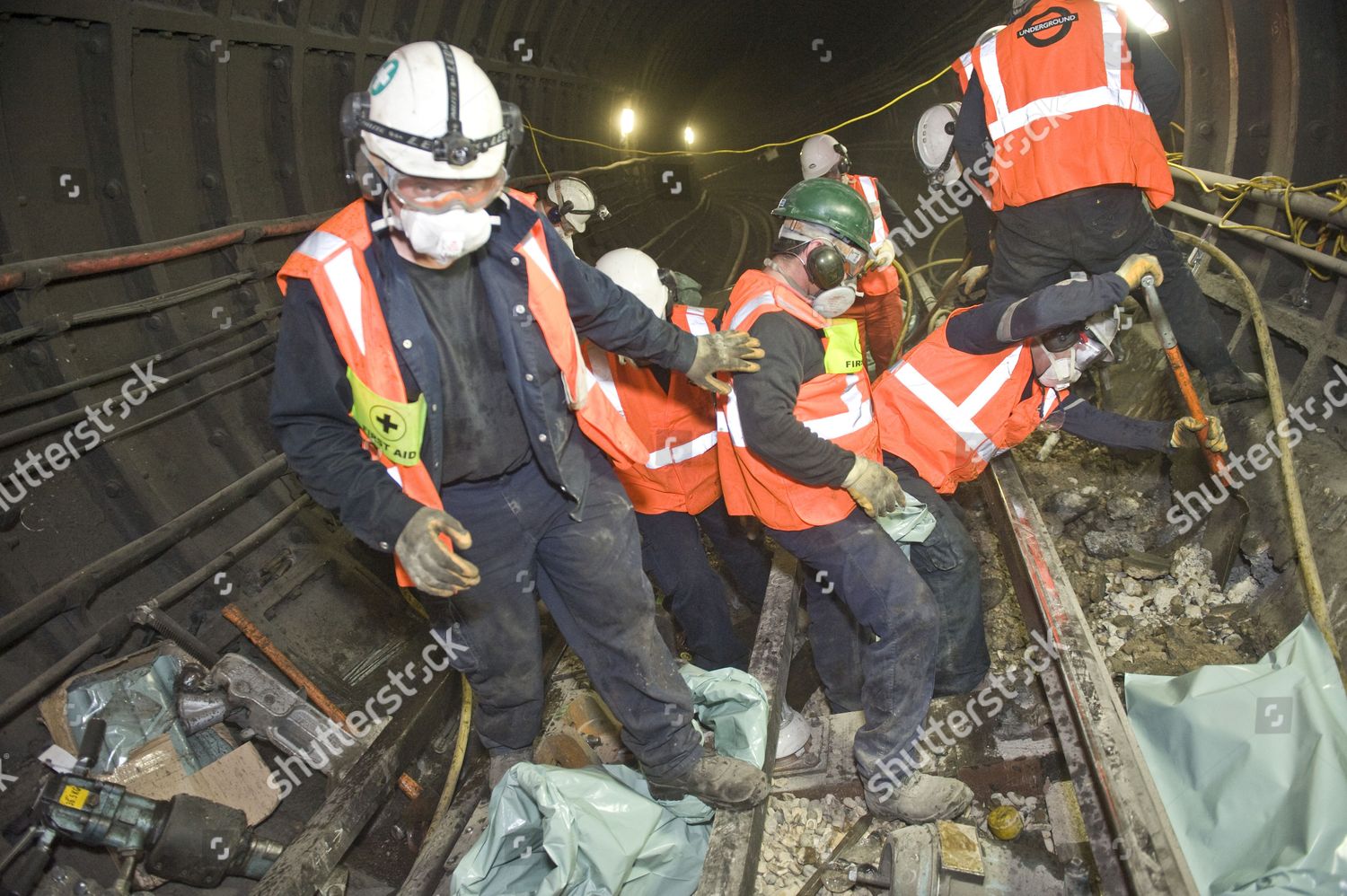 Workers Set About Digging Bagging Hauling Editorial Stock Photo - Stock ...