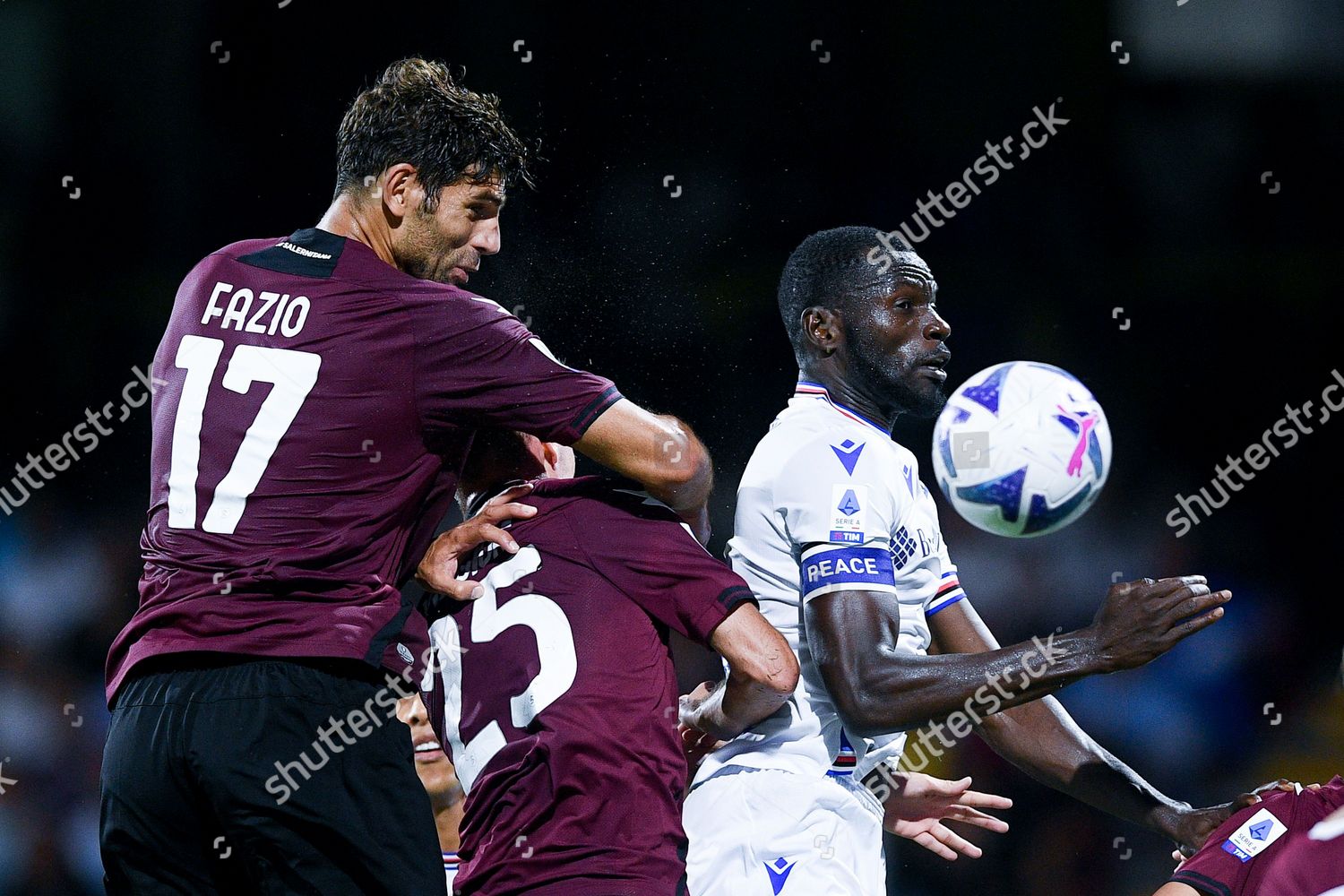 Federico Fazio Us Salernitana Omar Colley Editorial Stock Photo - Stock ...