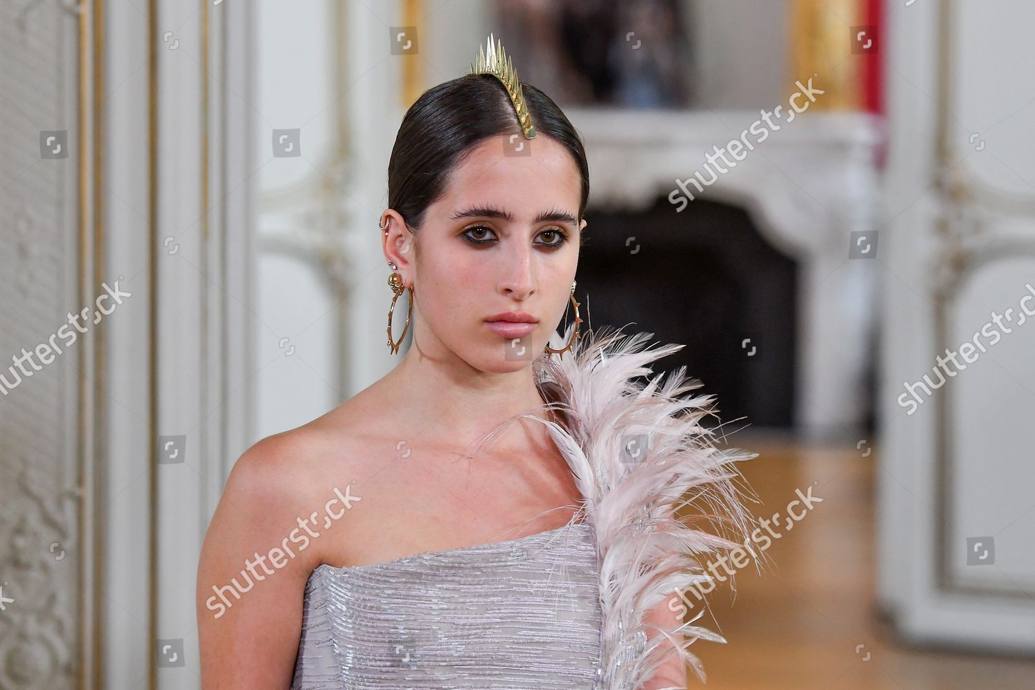 Taleedah Tamer Walks Runway During Antonio Editorial Stock Photo ...