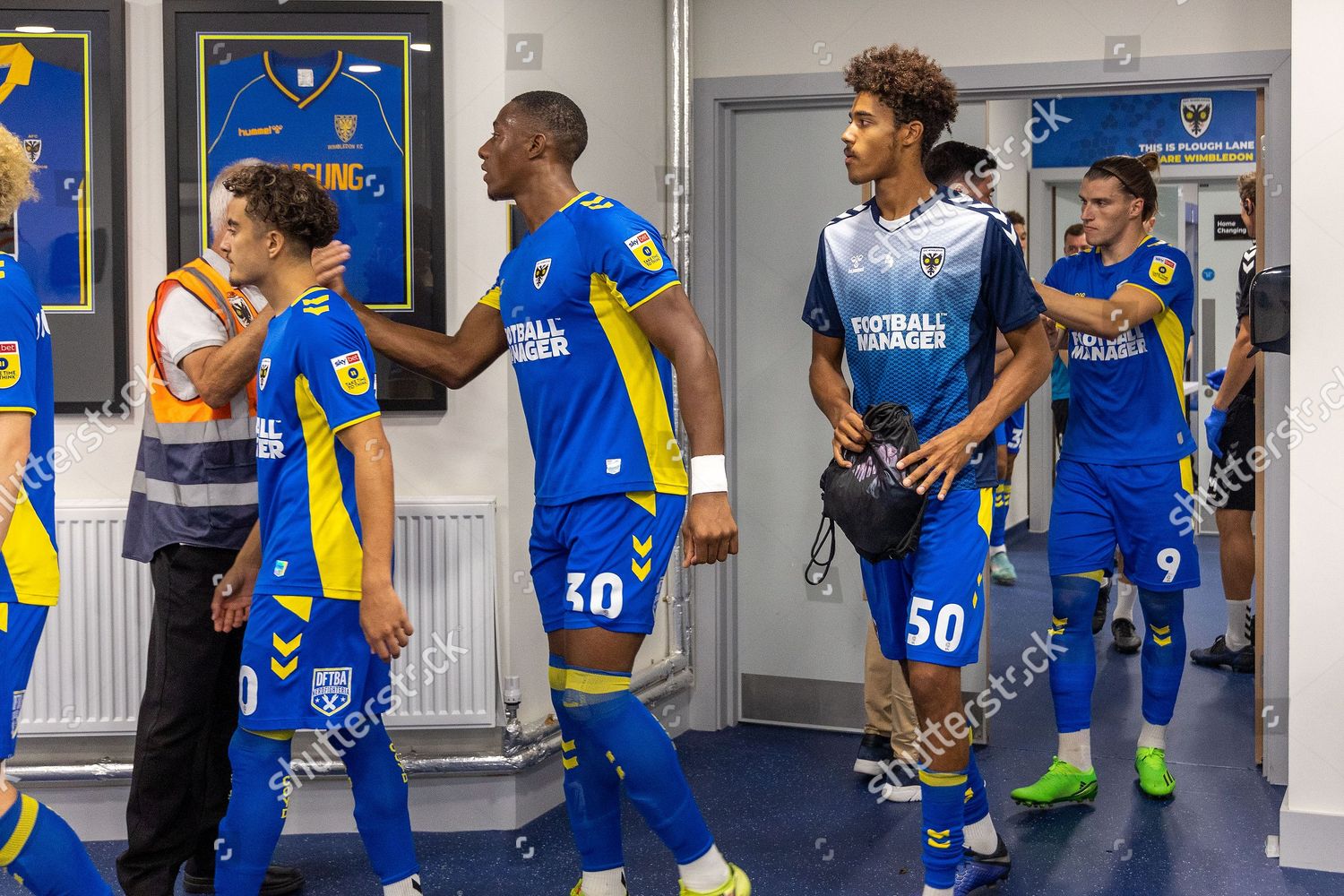 Afc Wimbledon Players Leave Dressing Room Editorial Stock Photo - Stock ...