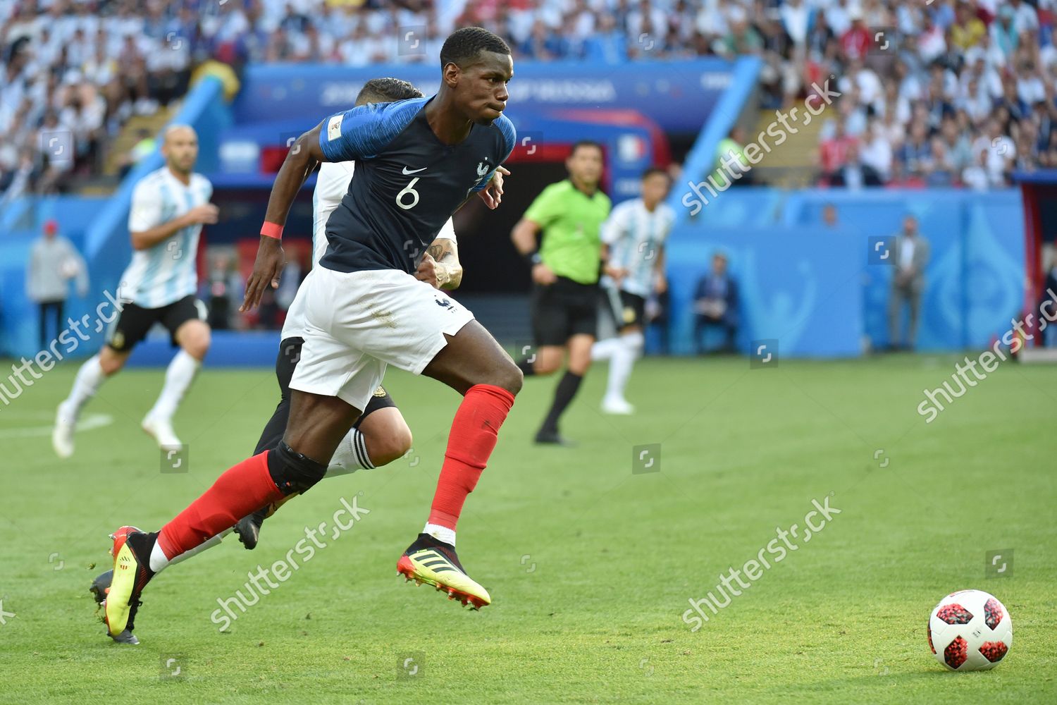 Paul Pogba Action During 2018 Fifa Editorial Stock Photo - Stock Image ...