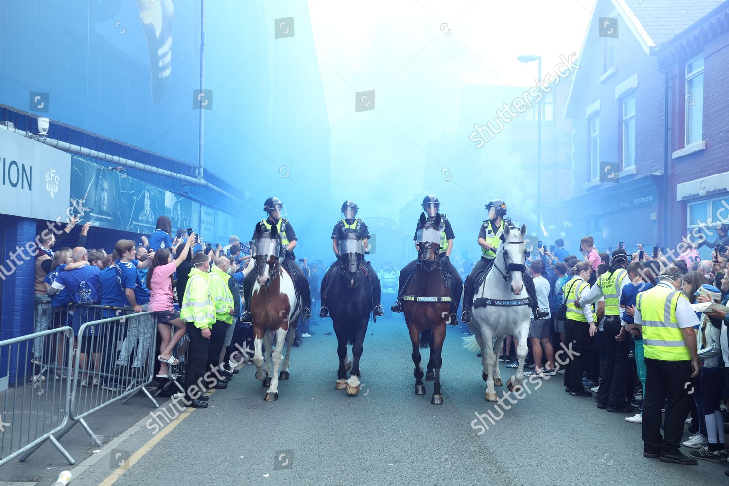 Everton Team Bus Arrives Stadium Editorial Stock Photo - Stock Image ...