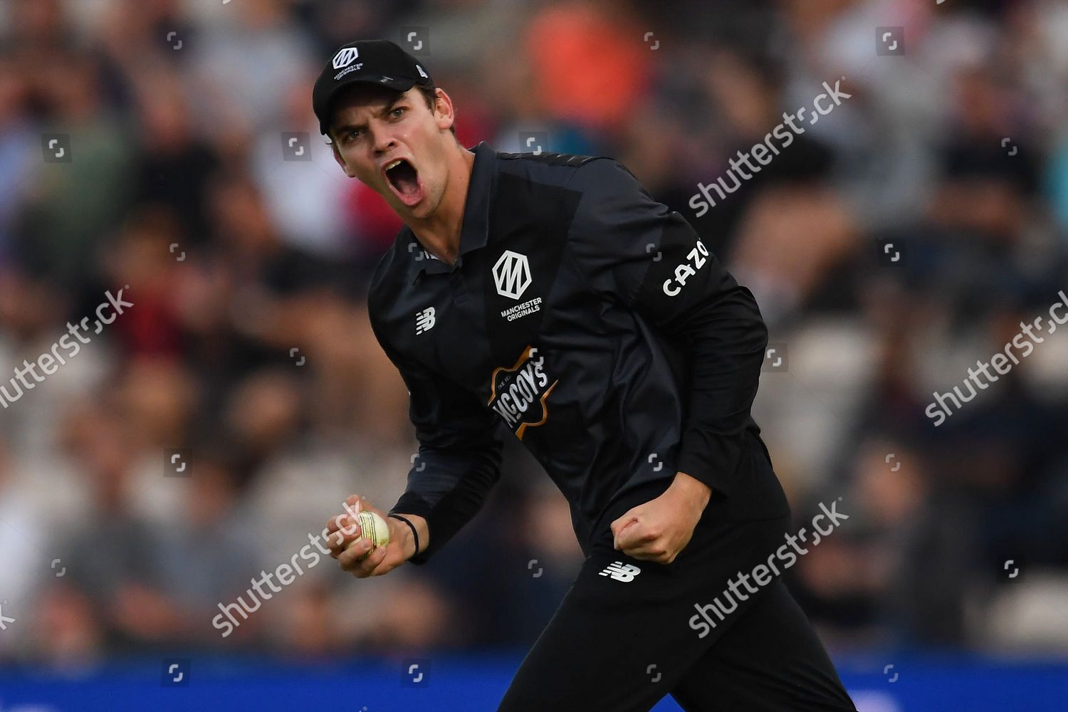 Tristan Stubbs Manchester Originals Celebrates Wicket Editorial Stock ...