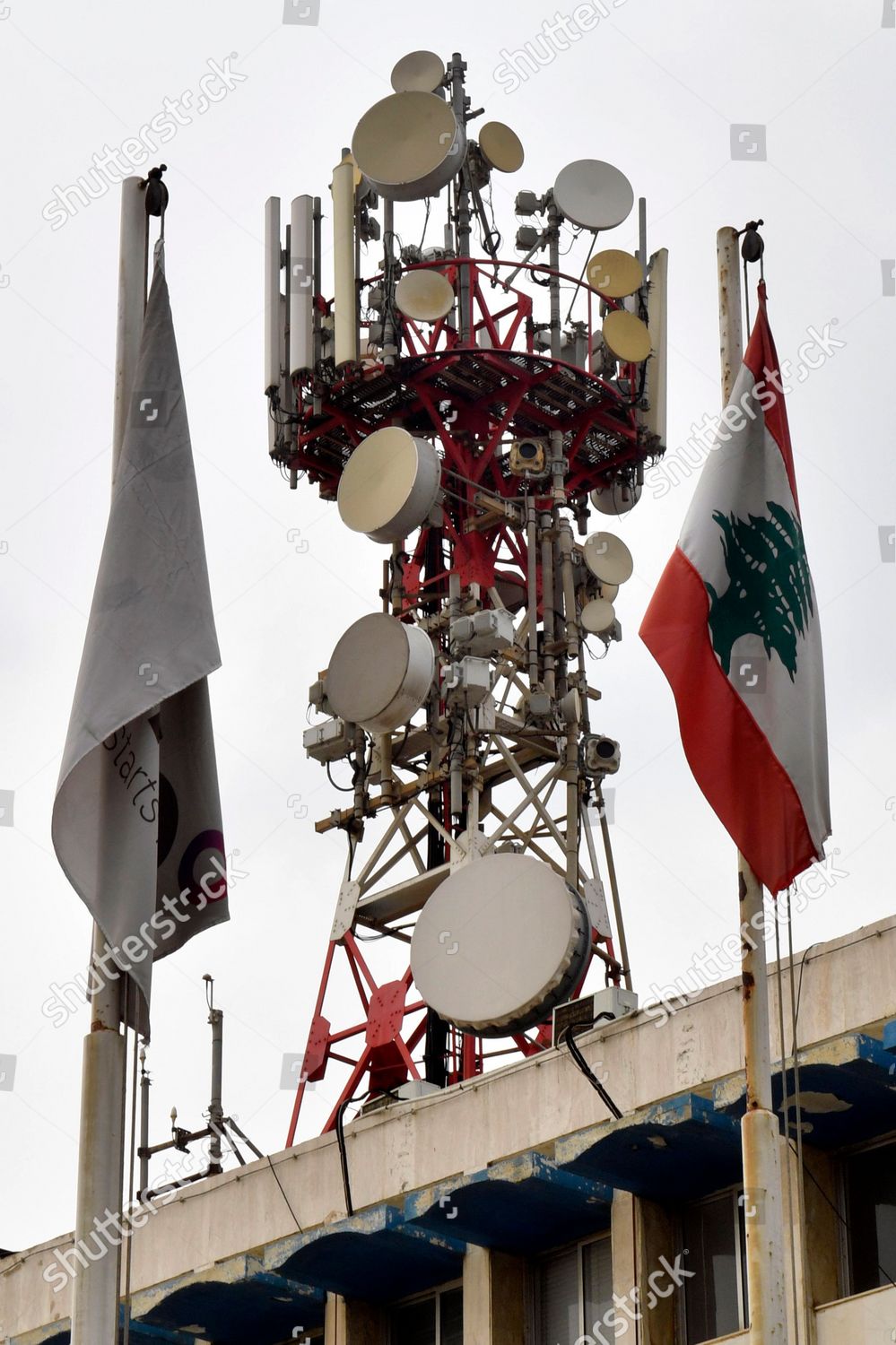 Communication Tower Seen On Roof Headquarters Editorial Stock Photo ...