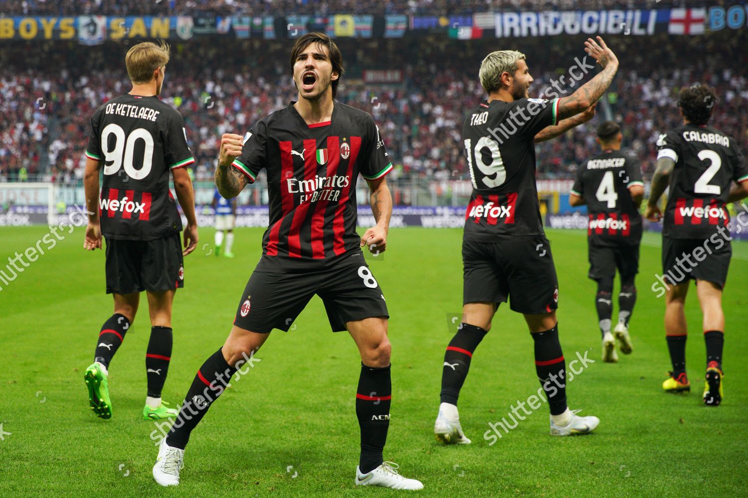 Sandro Tonali 8 Ac Milan Goal Editorial Stock Photo - Stock Image ...