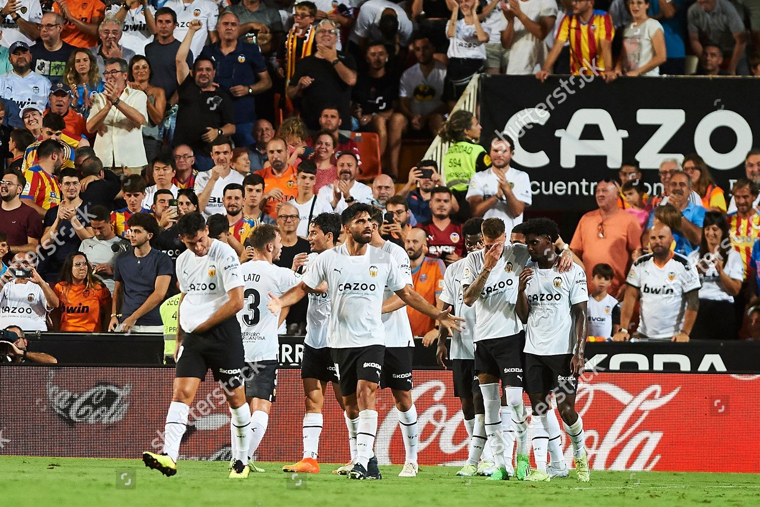 Valencia Spain 04092022 Valencia Players Celebrate Editorial Stock ...