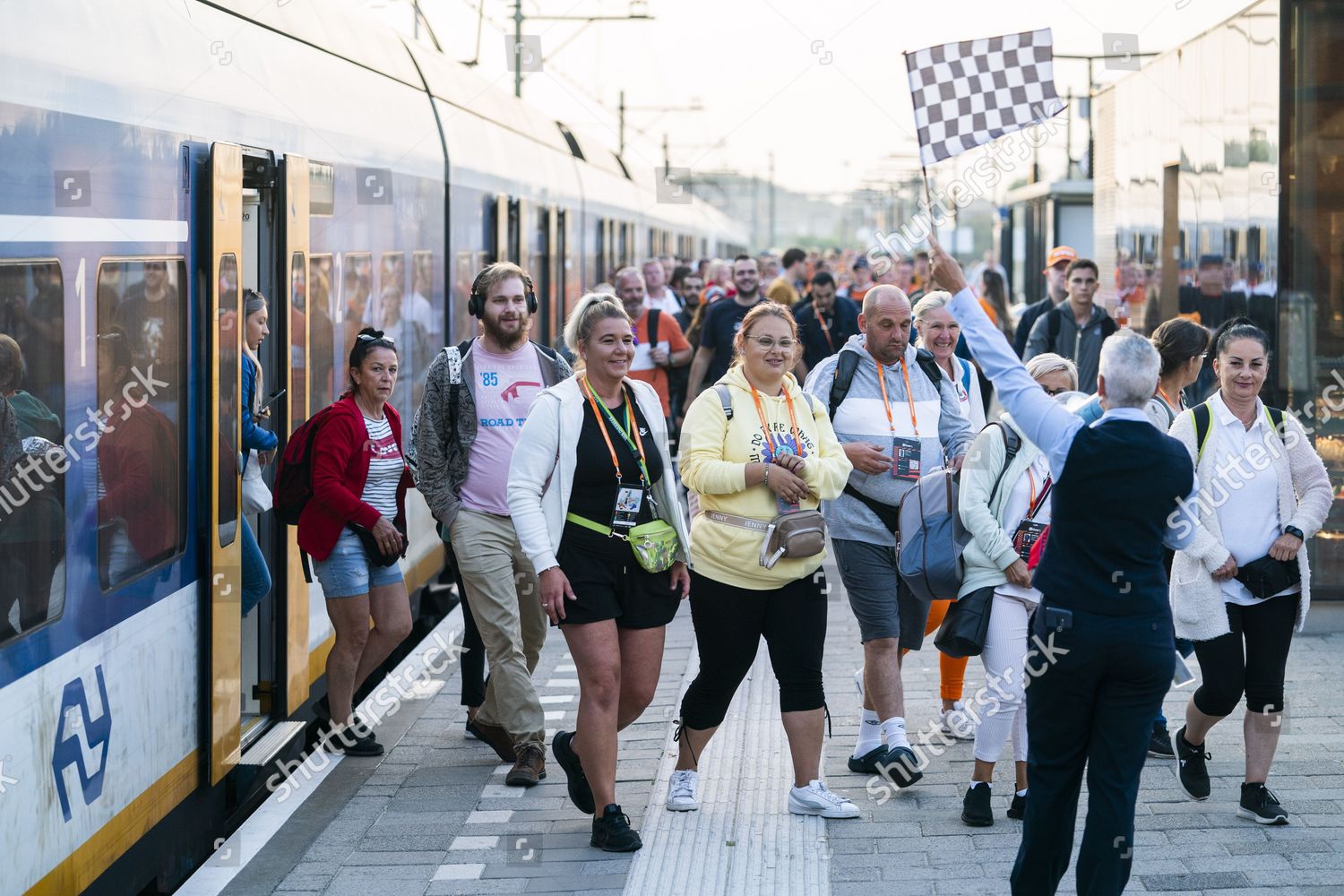 Zandvoort Visitors On Their Way Zandvoort Editorial Stock Photo - Stock ...