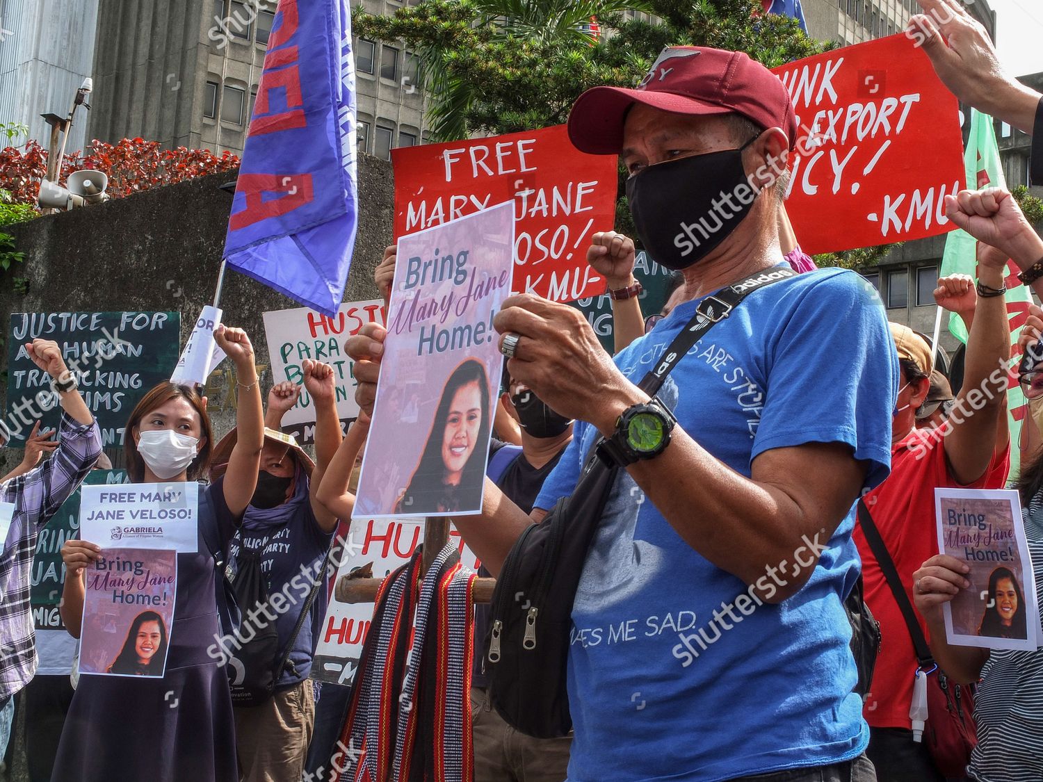 Cesar Veloso Holds Poster His Daughter Editorial Stock Photo - Stock ...