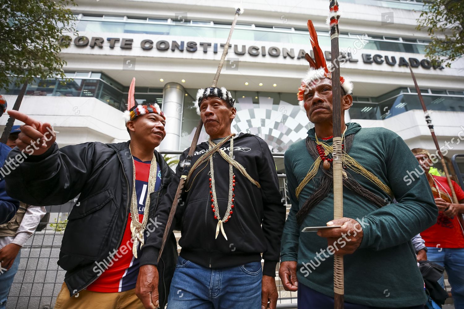 Ecuadorian Indigenous People Participate Sitin Headquarters Editorial ...