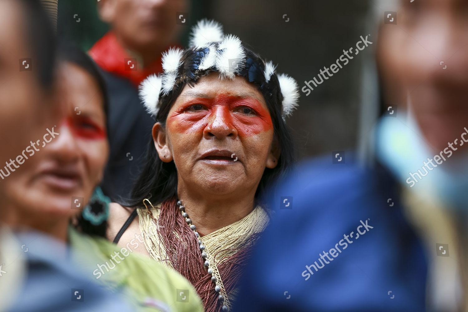 Ecuadorian Indigenous People Participate Sitin Headquarters Editorial ...
